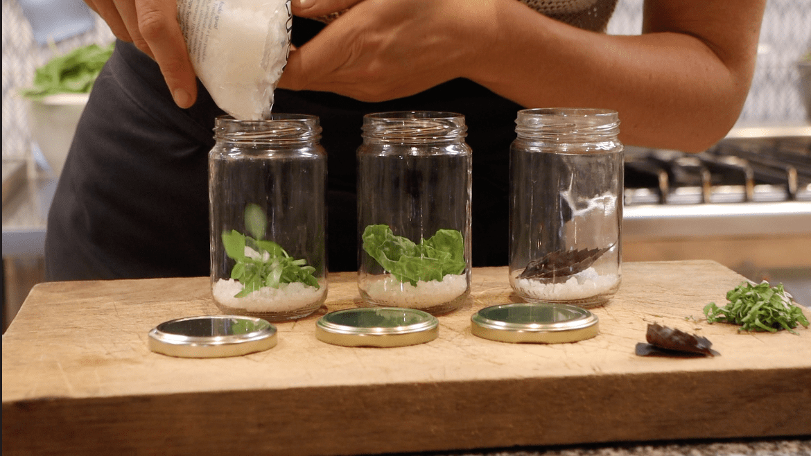 Basil Salt Preserve - thefarmingchefs