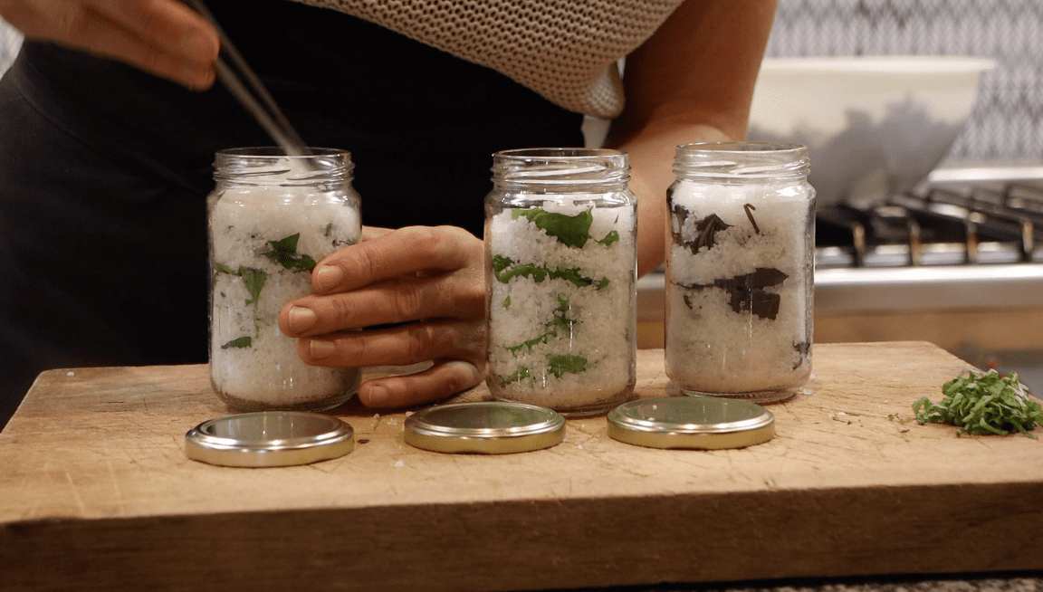 Basil Salt Preserve - thefarmingchefs