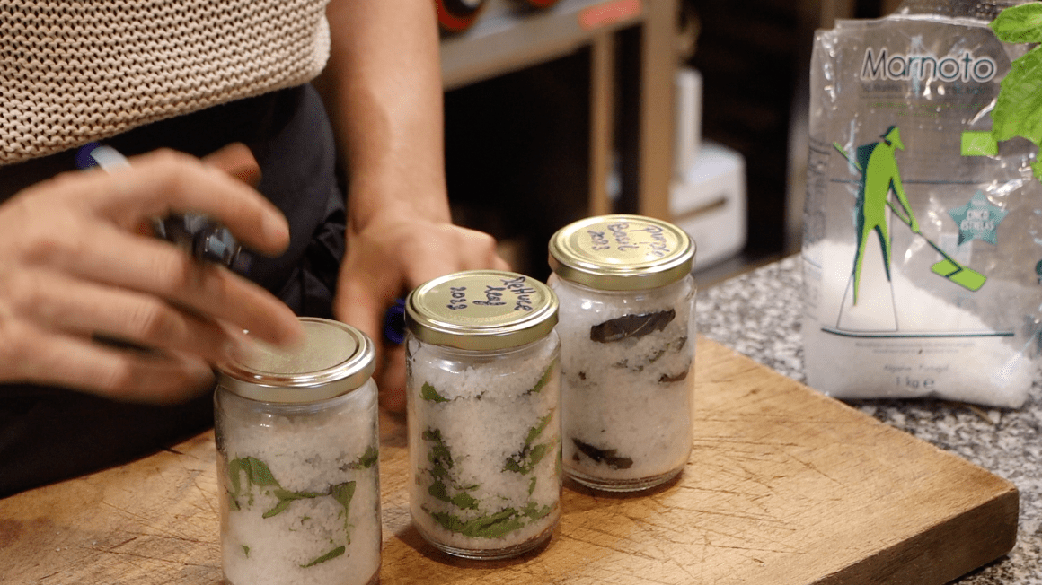 Basil Salt Preserve - thefarmingchefs
