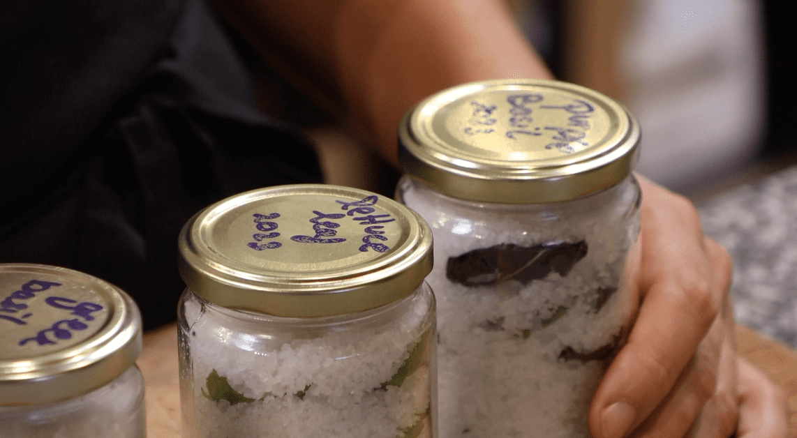 Basil Salt Preserve - thefarmingchefs