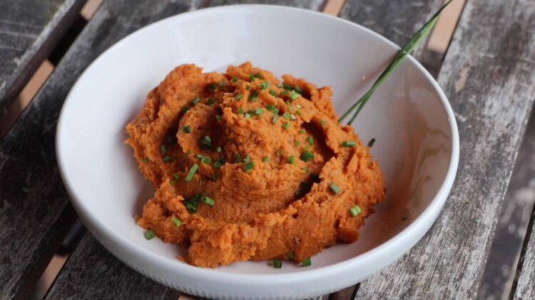 Sweet Potato and Roasted Chestnuts Purée Recipe - thefarmingchefs
